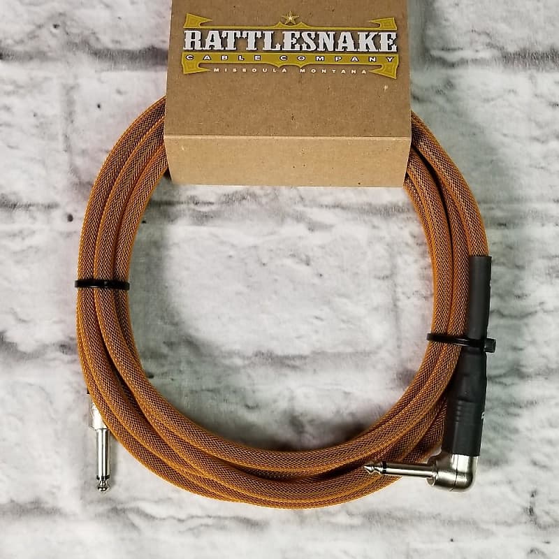 Rattlesnake Cables 10' Copper Straight to Right Angle | Reverb