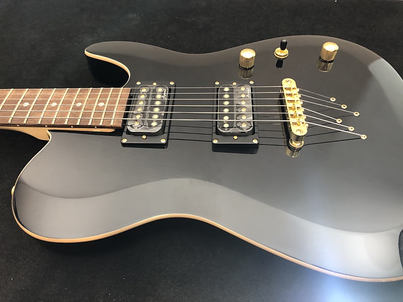 Harley Benton TE-40 TBK 2022 Deluxe Black Tele w/ Gold | Reverb