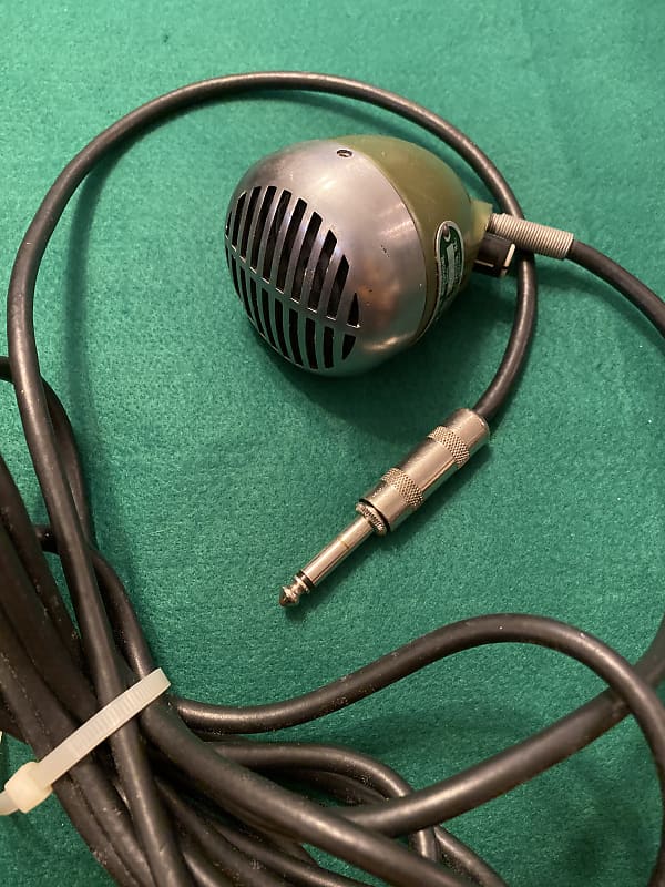 Rare all USA made 80s Shure 520 D Green Bullet Mic | Reverb