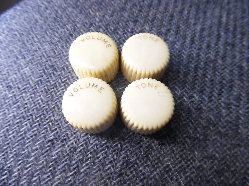 Harmony / Silvertone Cream White Control knobs set | Reverb UK