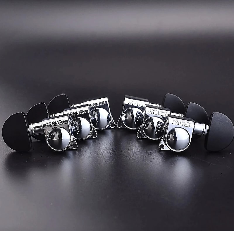 Chrome Grover 3R+3L Guitar Tuning Pegs Machine Heads with | Reverb