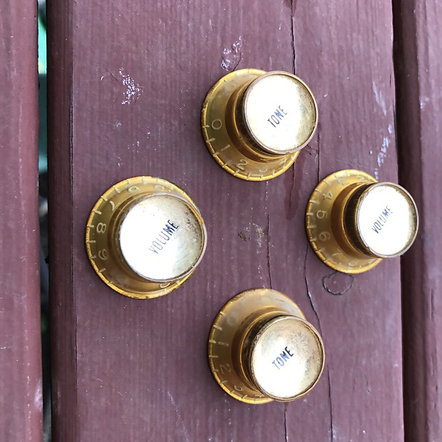 Gibson Gold Reflector Knobs 1960 Epiphone 1963 | Reverb