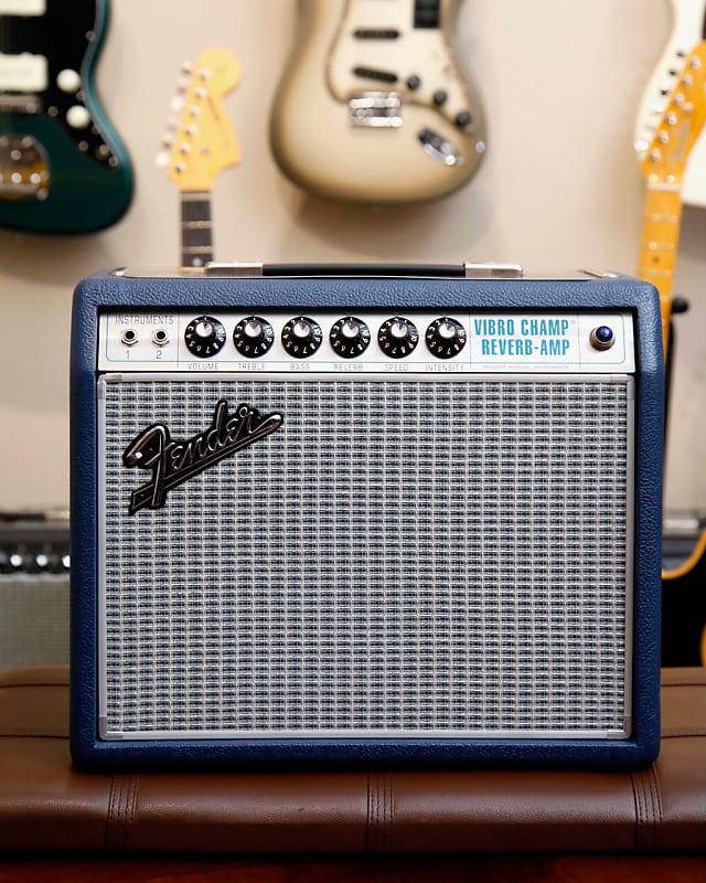 Fender '68 Custom Vibro Champ Reverb FSR Navy Blue | Reverb Australia