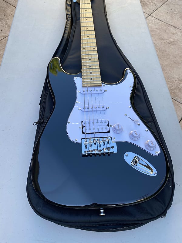 New Monoprice Indio Cali Classic Black with soft case | Reverb