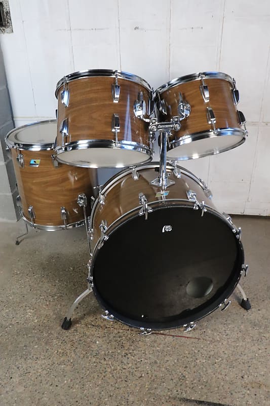 Ludwig Walnut Cortex 4pc Drum Kit Set 13/14/16/22" Vintage | Reverb