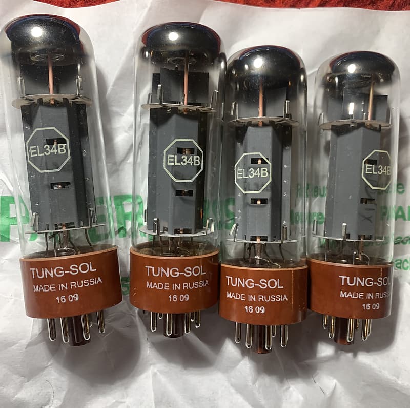 4x TungSol EL34B / EL34 | Matched Quad Power Tube | Reverb