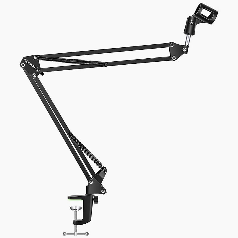 Desk Portable Travel Clamp Stand Podcast Black Adjustable Arm | Reverb