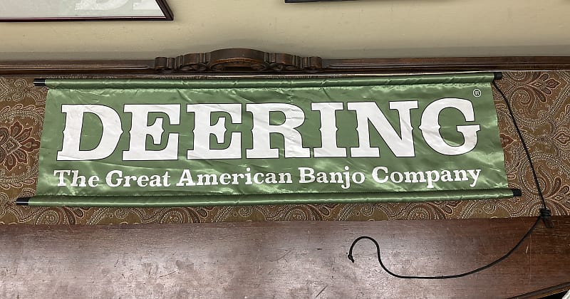Deering Banjo Satin Display Sign | Reverb