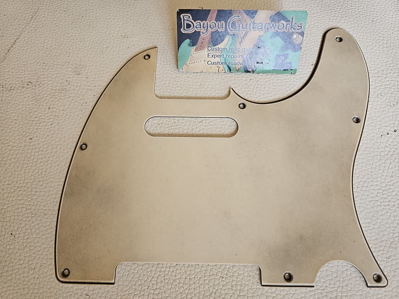 Fender Telecaster Vintage Cream 3ply Pickguard Aged Relic | Reverb