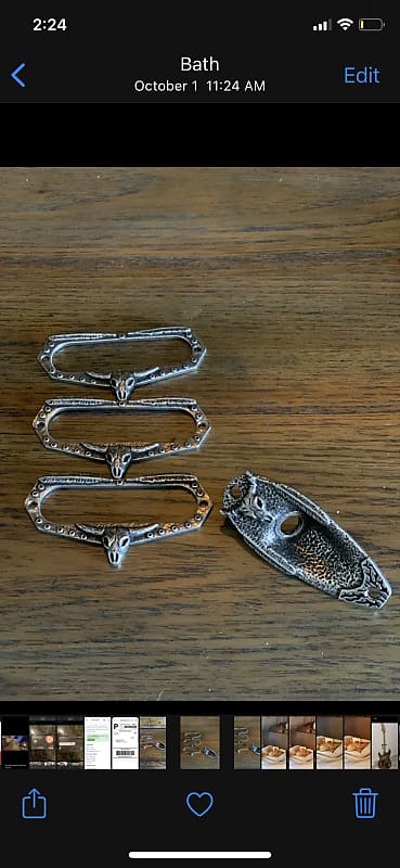 Fender Single coil pickup rings Aged Nickel | Reverb