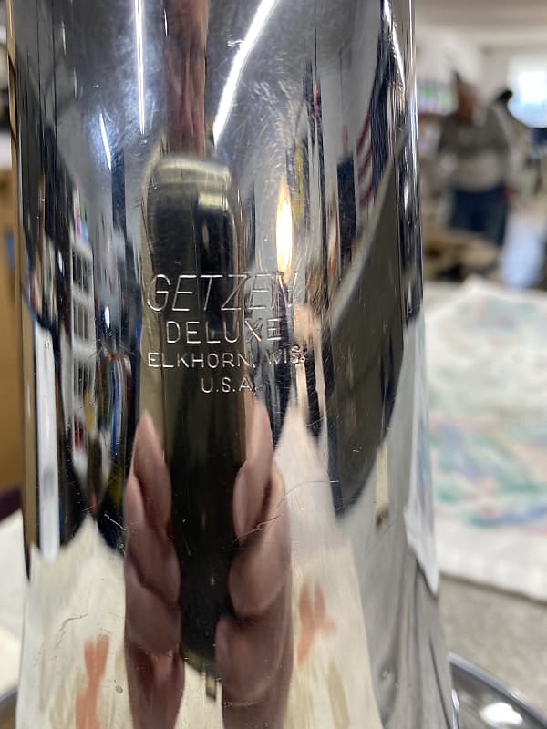 Getzen Deluxe Piston Baritone, Silver, Made in Elkhorn, WIS., | Reverb