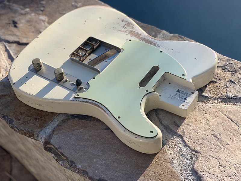 Real Life Relics Tele Telecaster Body Aged Olympic White | Reverb