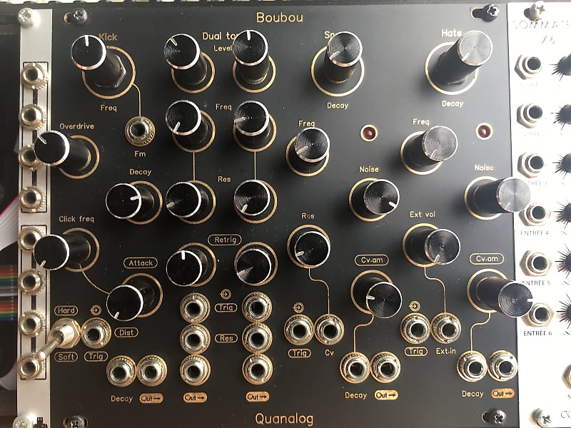 Quanalog Boubou 2020s Black and gold, eurorack drum module | Reverb