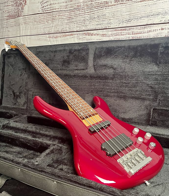 Jackson CP5 5 string Bass 1990s W/HSC - Gloss red | Reverb