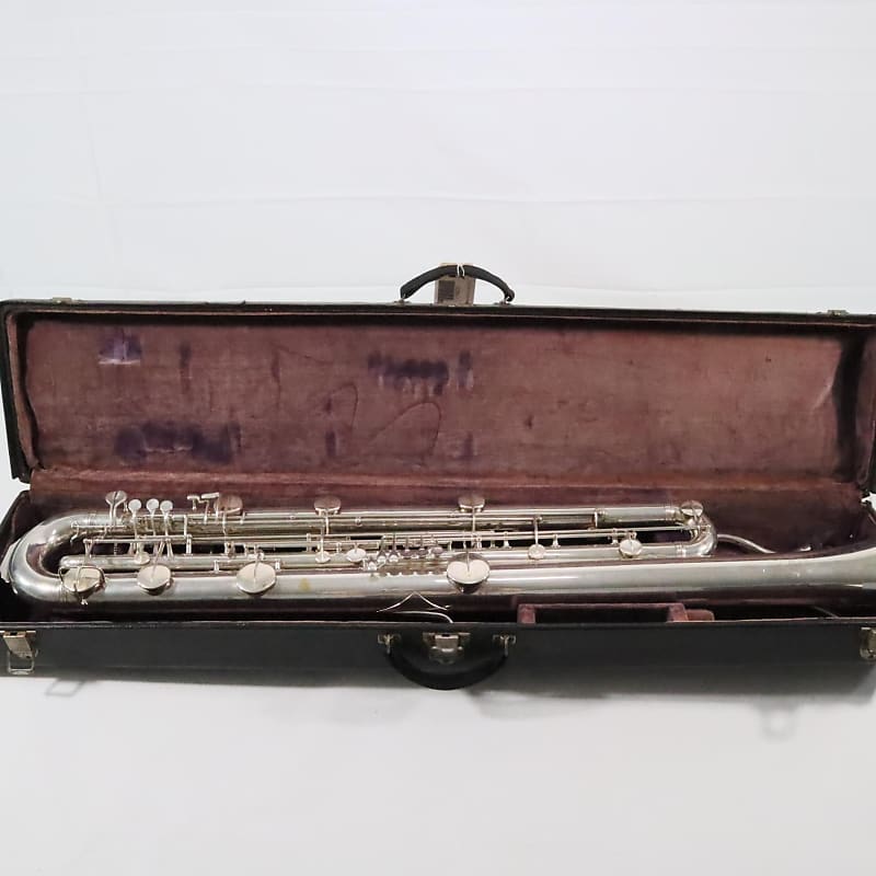 C.G. Conn Model 16V EEb Contrabass Sarrusophone in Silver | Reverb