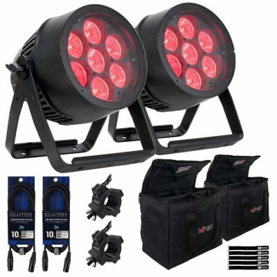 ADJ 12P Hex IP LED Par Fixtures with Carrying Cases Duo Pack | Reverb