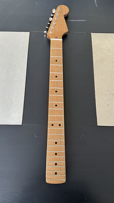 Warmoth Stratocaster Guitar Neck / Roasted Maple Fender | Reverb