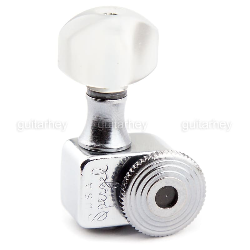 NEW USA Sperzel LOCKING TUNERS 6-in-line w/ White PEARLOID | Reverb
