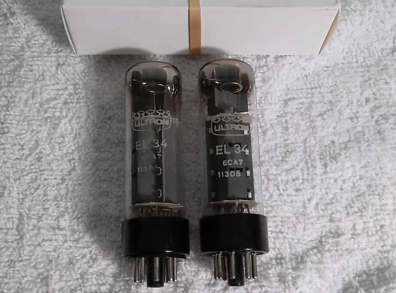 70's Ultron EL34 6CA7 Electron Tube 99.9% Match Pair - 100% | Reverb