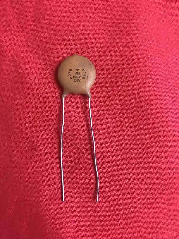 CRL .1 uF 100V Z5V tan ceramic disc capacitor 1970s Made in | Reverb