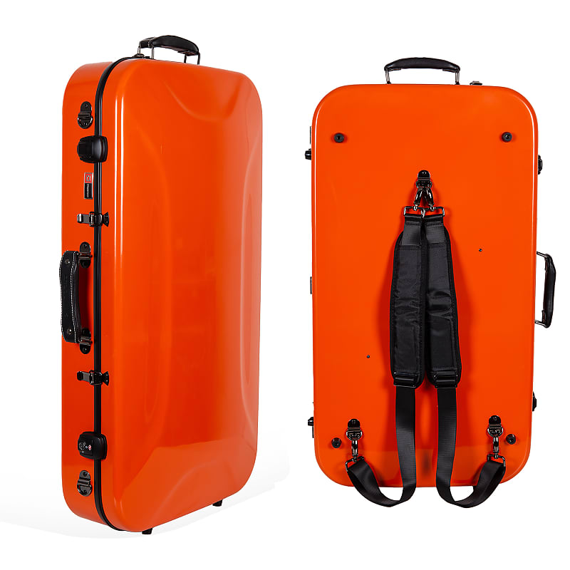 Crossrock Fiberglass Mandolin Violin Double Case-Fits A/F | Reverb