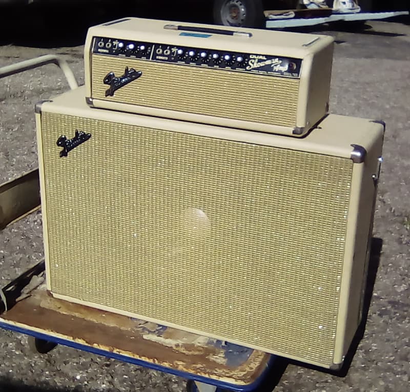 1967 Fender Dual Showman head and cabinet Blonde | Reverb