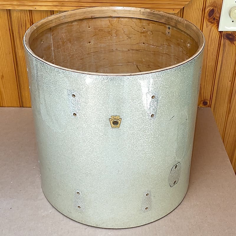 Vintage Ludwig Keystone 60's Silver Sparkle 16" Floor Tom | Reverb