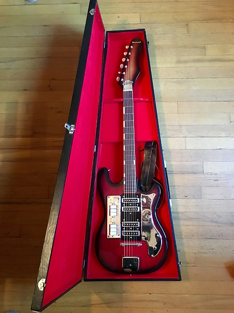 Demian/Teisco/Lindell VN-4 Baritone mid 60's Cherry Burst | Reverb