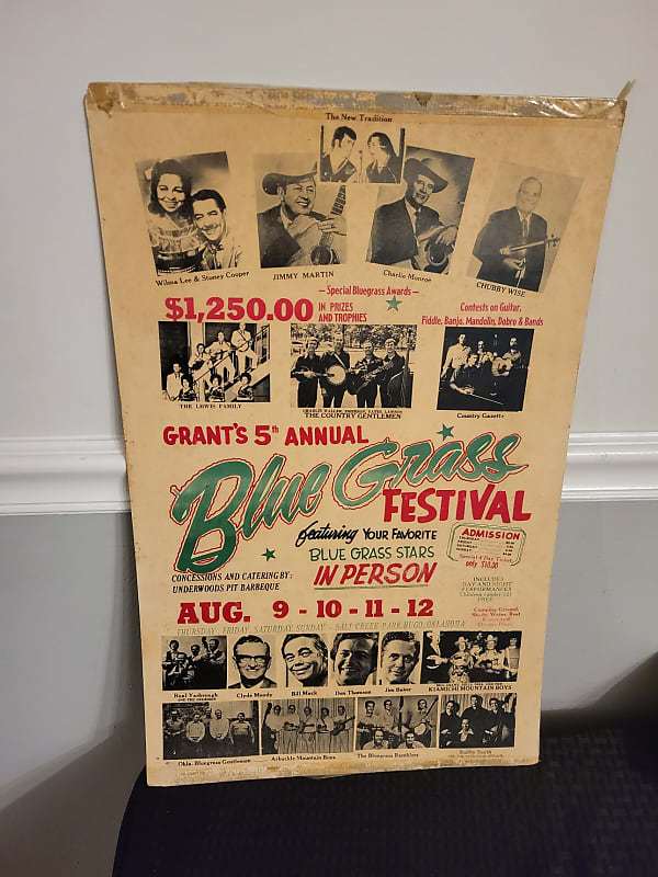 Original 1960's Bluegrass Concert Poster Jimmy Martin, | Reverb