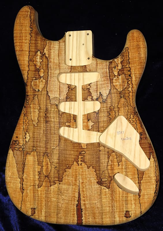 Flamed Spalted Maple Top / Ash Strat body Standard Hardtail | Reverb