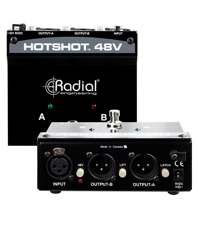 Radial Engineering HotShot 48V Condenser Microphone Switcher | Reverb