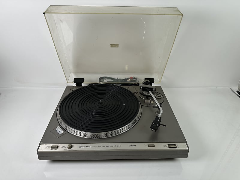 Hitachi HT-354 Direct Drive Turntable w/ Shure 5000S | Reverb