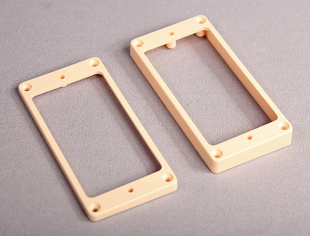 Humbucker Pickup Rings Angled and FLAT Bottom CREAM COLOR | Reverb