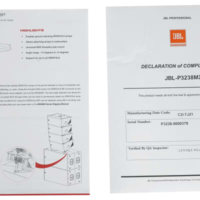 JBL SRX910LA BP Base Plate for SRX910LA Line Array Column | Reverb