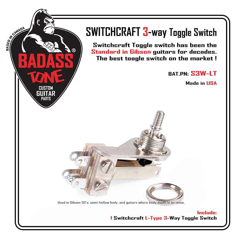 Switchcraft Right Angle 3-Way Toggle Switch | Reverb