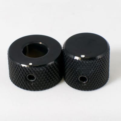 Stacked Concentric Knob For Guitar & Bass - CHROME/BLACK | Reverb