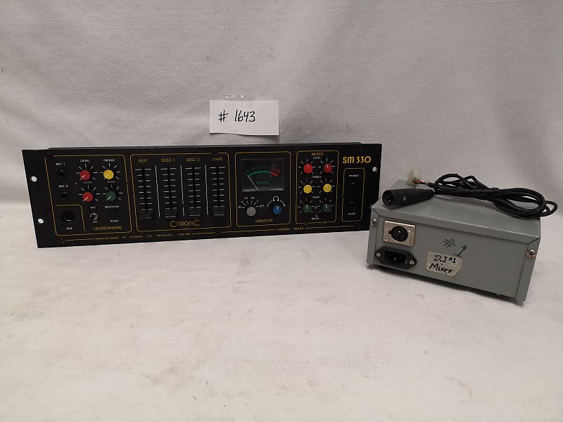 Citronic SM-330 Vintage DJ Mixer #1643. Not tested. Sold as | Reverb