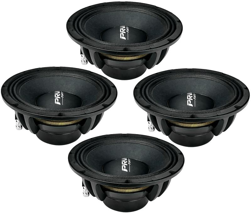 4x PRV Audio 8MB700FT-NDY-4 8" NEODYMIUM MID-BASS 4-Ohm 700W | Reverb