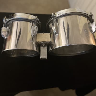 Ludwig Vintage 6/8 inch Stainless Steel 1970’s Bongos | Reverb