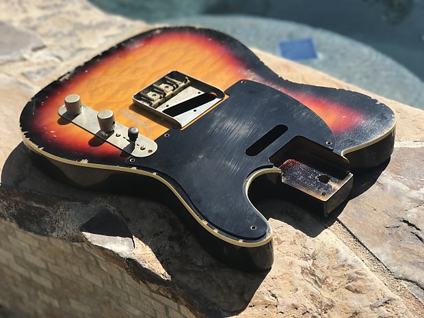 Real Life Relics Tele Telecaster Body Bound Aged 3 Tone | Reverb
