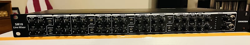 Samson SM10 Rack-Mounted 10-Channel Line Mixer - Black | Reverb