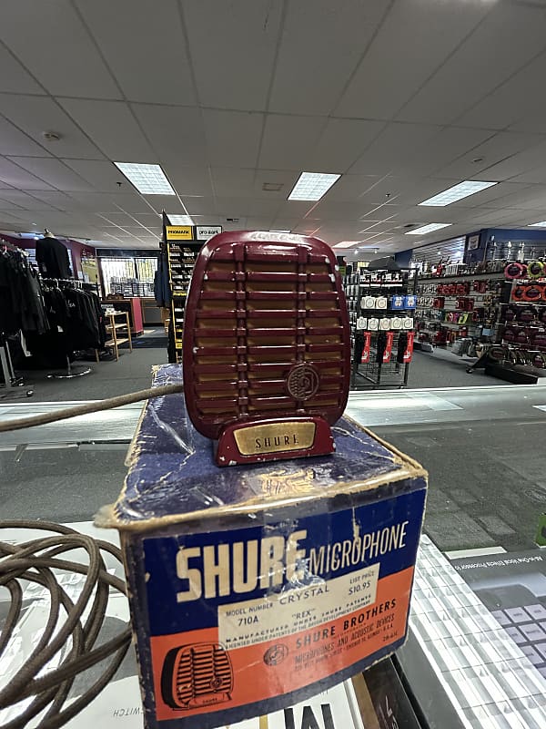 Shure 710a "Rex" Crystal Microphone - Red | Reverb