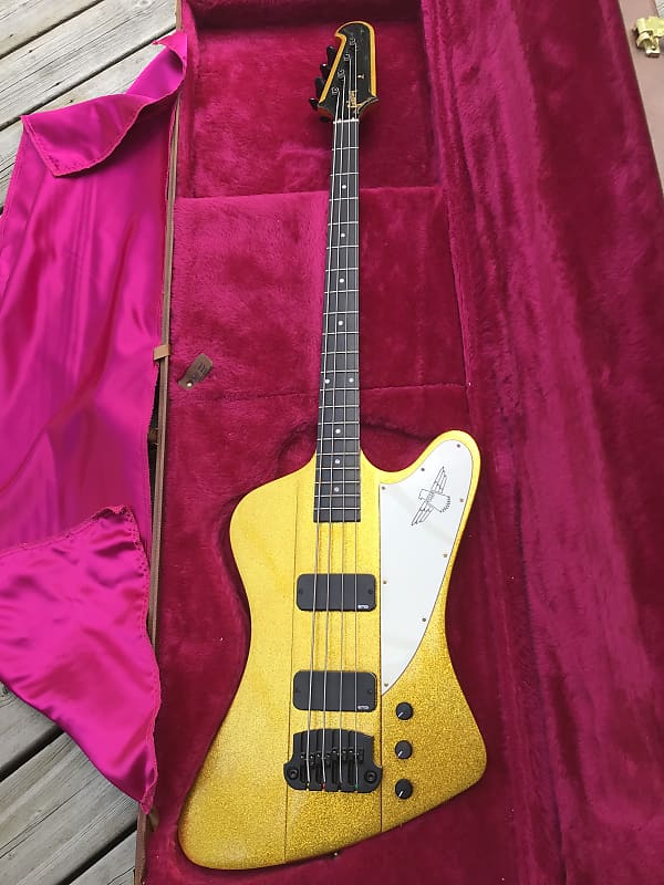 Gibson Thunderbird - Custom Shop 1996 Gold flake | Reverb