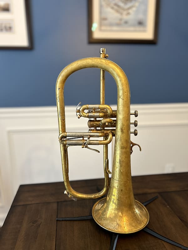 Couesnon Bb Flugelhorn mid 50s - Raw Brass | Reverb