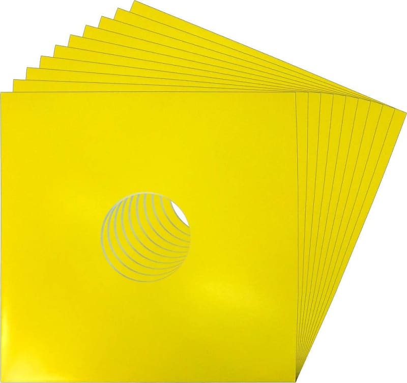 (10) 12JWYEHH 12" Glossy Yellow Record Jackets with Hole LP | Reverb