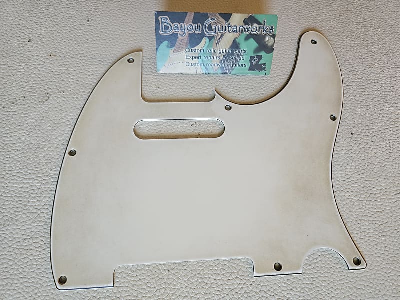 Fender Telecaster Aged Relic 3ply 8hole Pickguard Parchment | Reverb