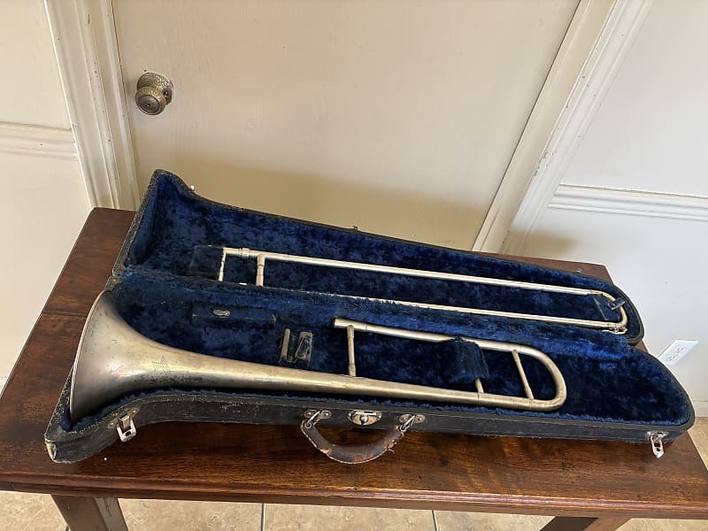 Continental Cadet Trombone - Silver Plated - made by Conn / | Reverb