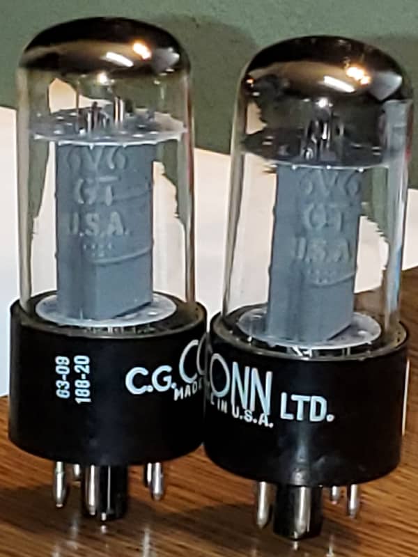 6V6GT GE labeled "CONN" 1963 MaxiMatcher2 Tight Matched Pair | Reverb