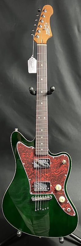 JET Guitars JJ-350 Offset Electric Guitar Dark Green Finish | Reverb