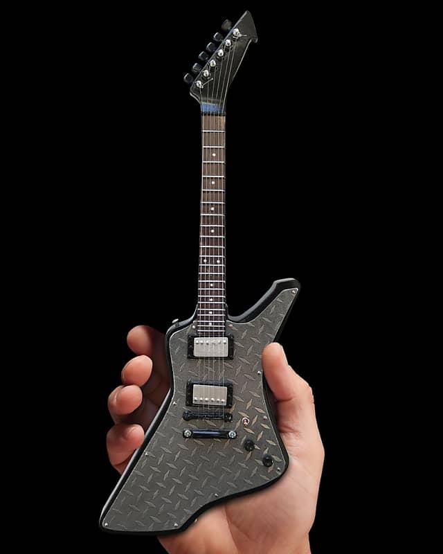 Axe Heaven 1:4 Scale Replica Diamond Plate ESP Mini Guitar | Reverb